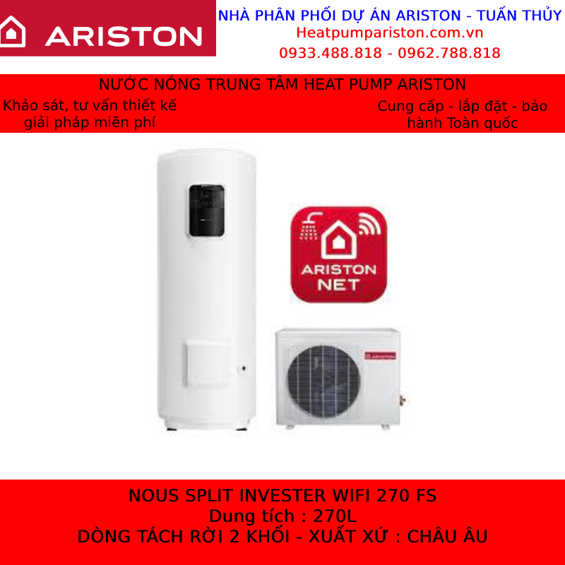 NOUS SPLIT INVESTER WIFI FS 270L Ariston Heat pump